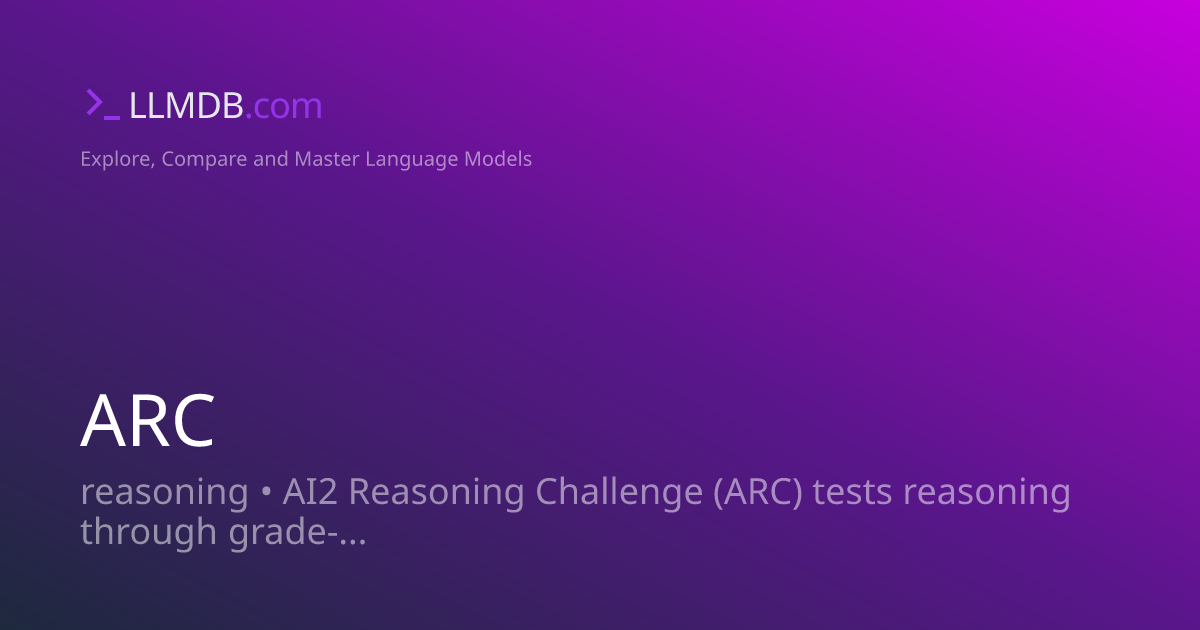 ARC - LLM Benchmark