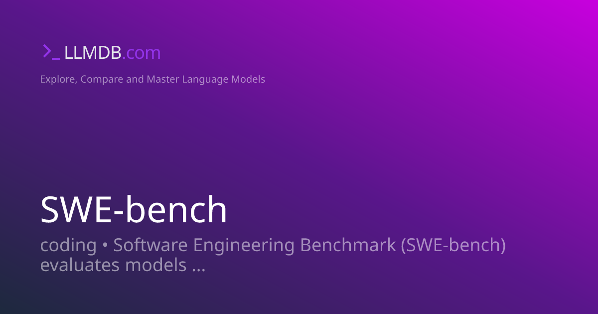 SWE-bench - LLM Benchmark