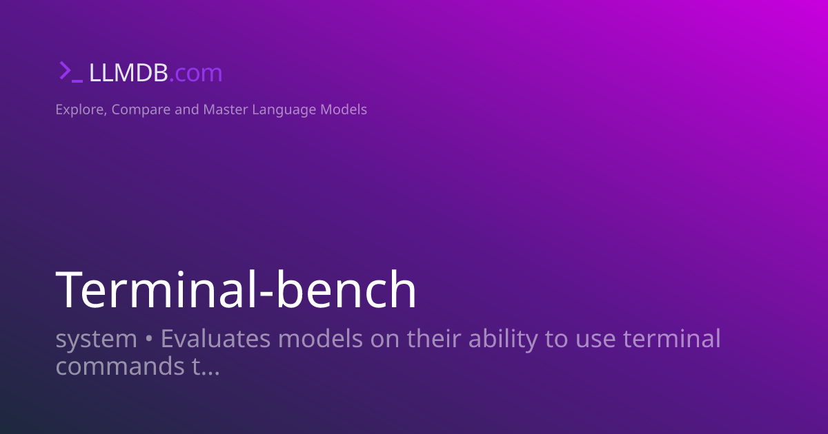 Terminal-bench - LLM Benchmark