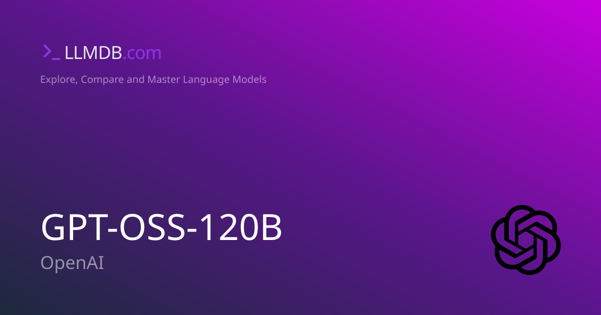 GPT-OSS-120B - OpenAI - LLM Database